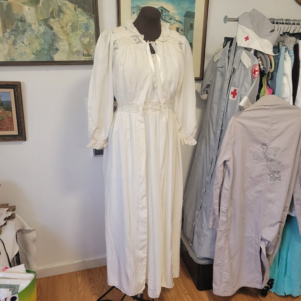 Vintage Lady Doretta Nylon Off White Negligee Set Siz… - Gem
